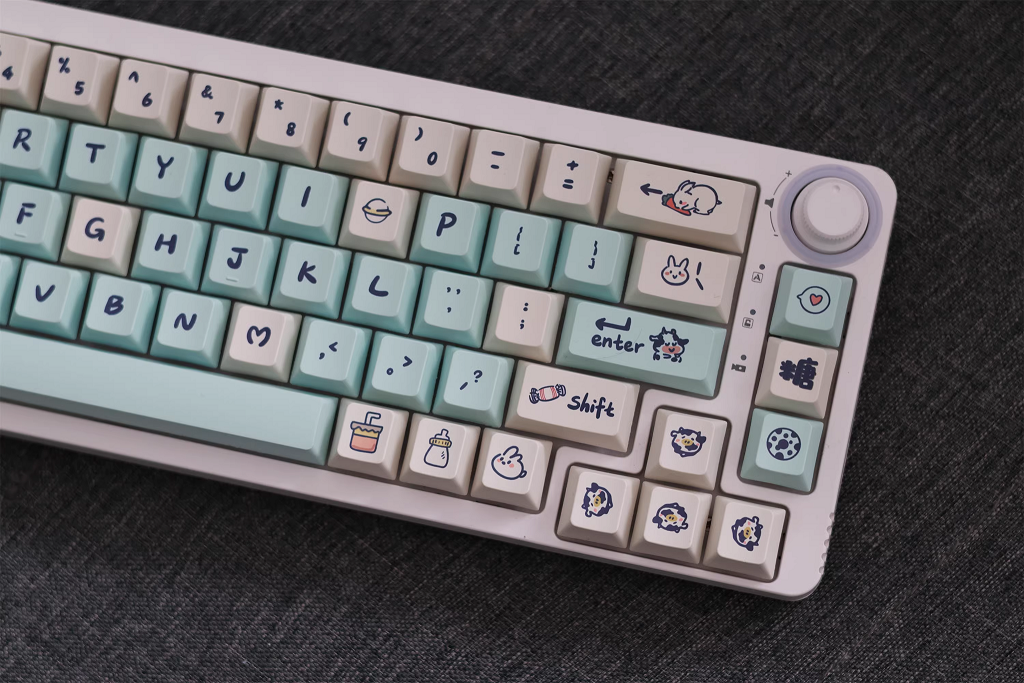 Keycap Cute Dễ thương - Bộ White rabbit toffee ( Kẹo Thỏ Trắng ...