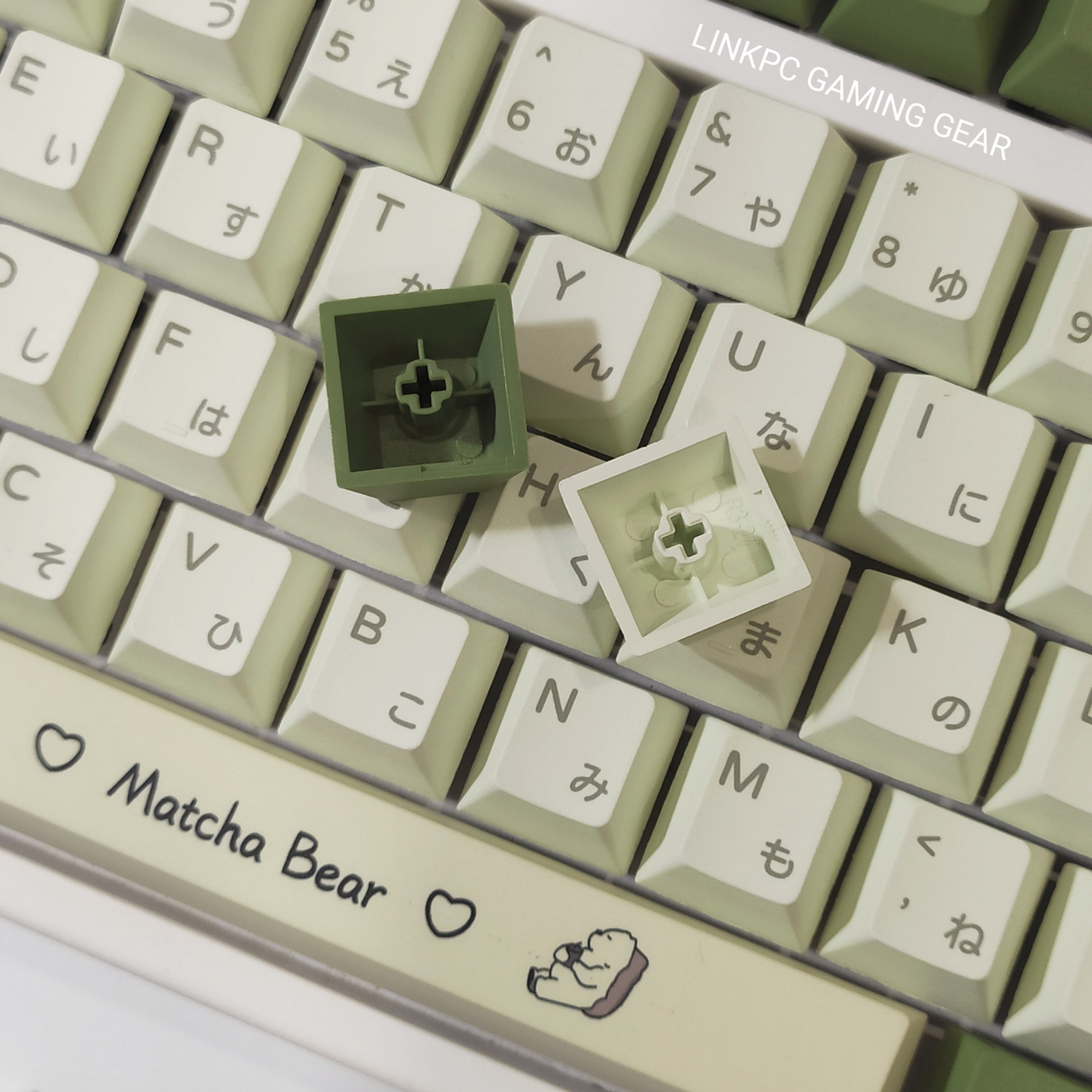 Bộ Keycap Xanh Lá - Keycap Matcha Bear 128 nút - profile cherry - nhưa ...