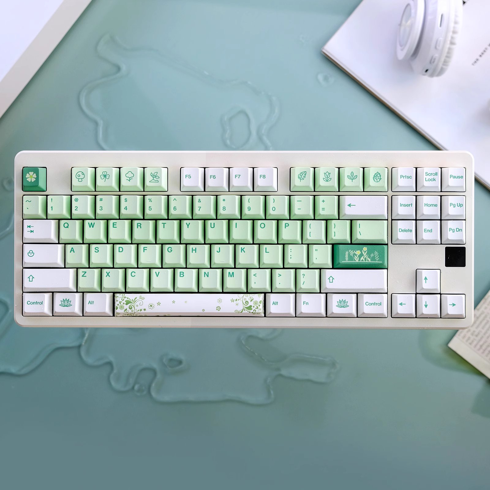 Keycap Xanh lá - Bộ Keycap Botanical Garden Light dùng cho bàn phím cơ ...