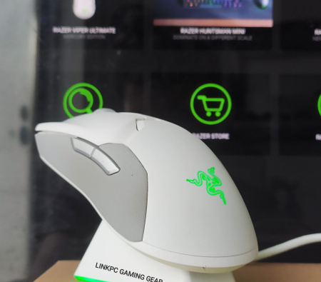 Chuột Razer Viper Ultimate Mercury White 2nd - Wireless 2.4GH - Có Dock sạc