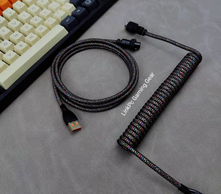 Cáp custom Type C cho bàn phím cơ - Màu Black new version